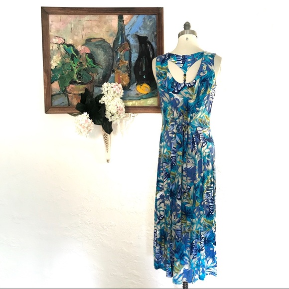 Erika | Dresses | Vintage Erika Maxi Dress Cutout Back | Poshmark